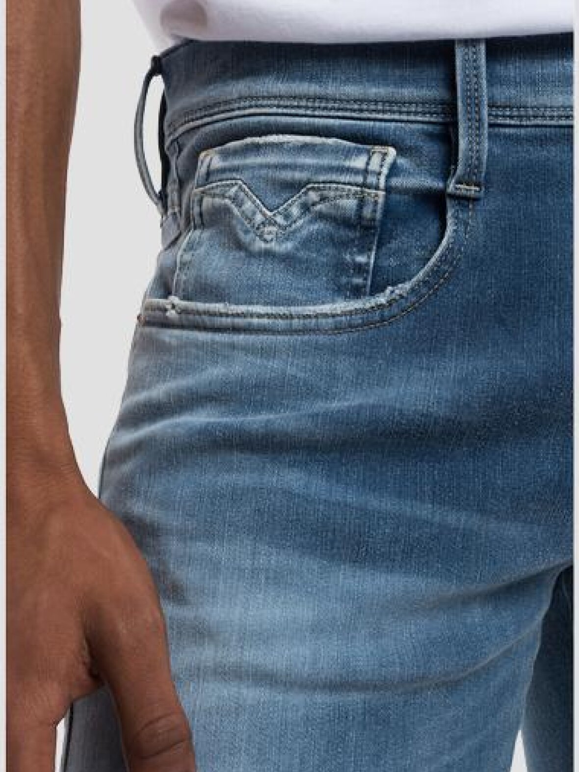 Nørrebro Randers - Herre - Jeans - Replay - Anbass Hyperflex Re-Used Blue