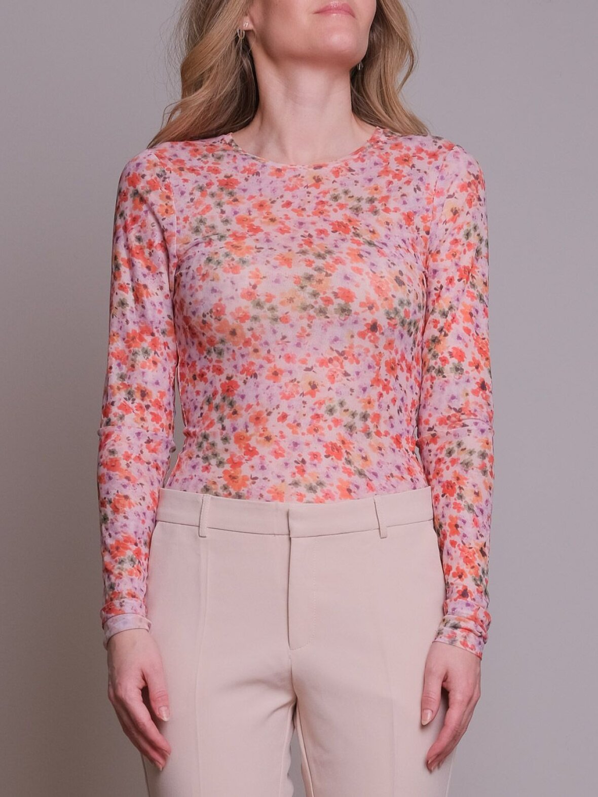 Nørrebro Randers - Dame - Bluser - Neo Noir - Ella Blossom Mesh Blouse